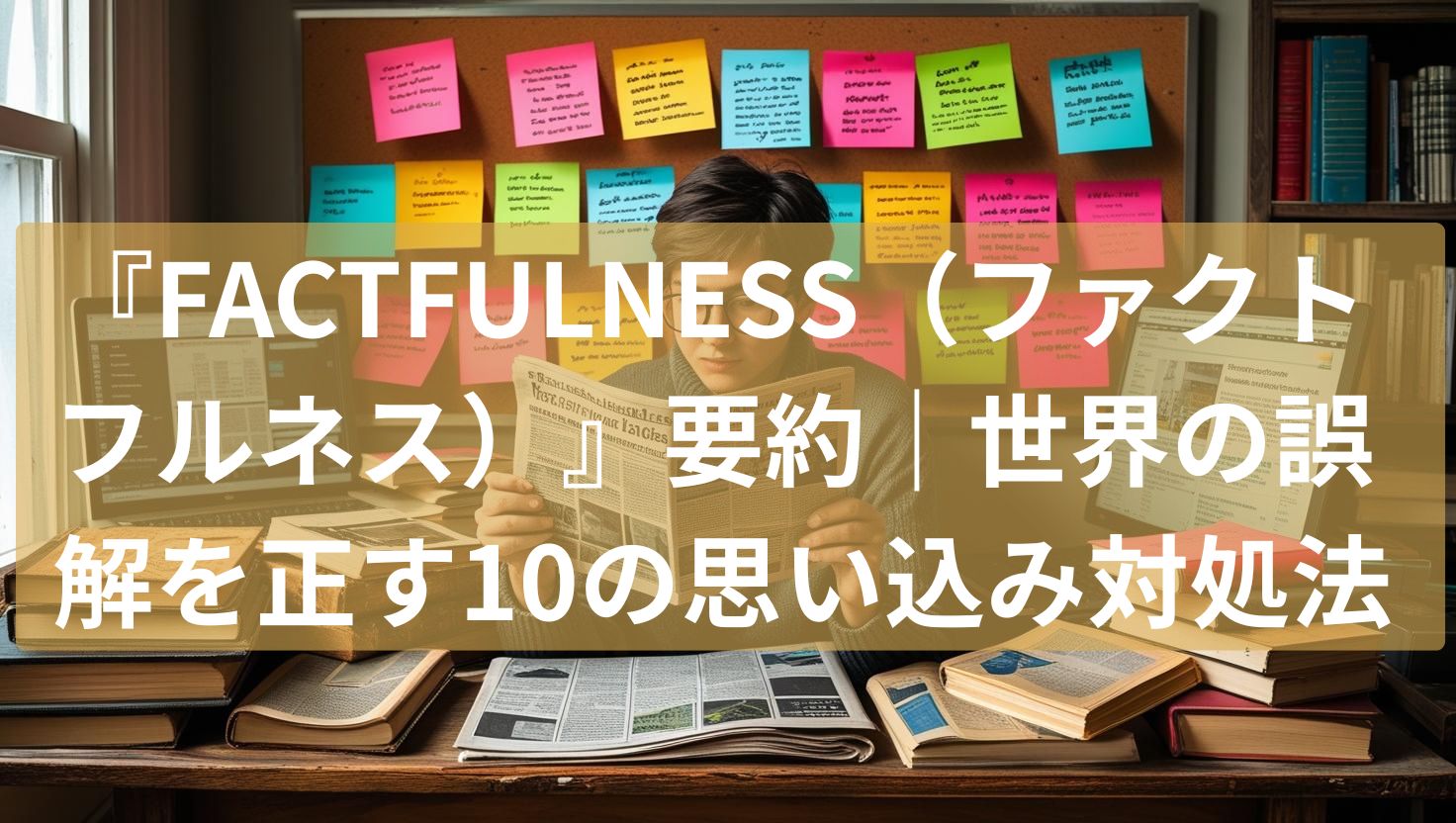 『FACTFULNESS（ファクトフルネス）』要約と感想｜世界を正しく理解する10の思い込み克服法 | 学びの書棚｜むずかしい本を、わかりやすく